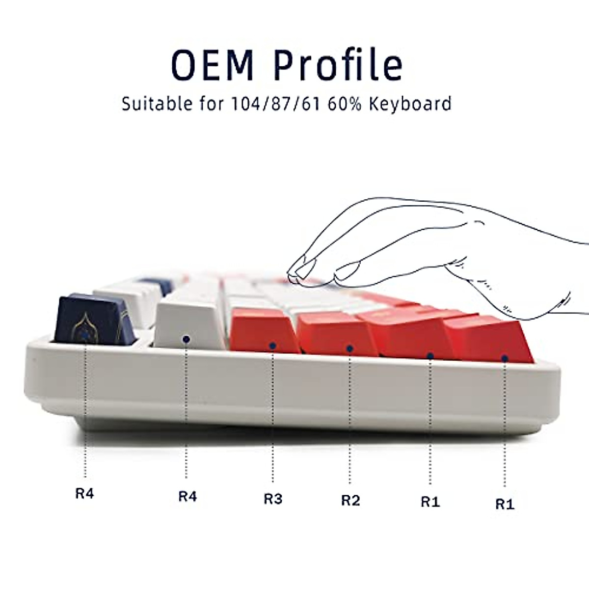 Keycaps PBT Dye Sublimation Upgrade 108 Keycap Set OEM Profile Keycaps Keyset with Puller for Cherry Mx Gateron Kailh Switch Mechanical Keyboard (Fate)