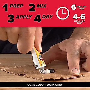 J-B Weld 8276 KwikWeld Quick Setting Steel Reinforced Epoxy - Dark Grey 2 oz