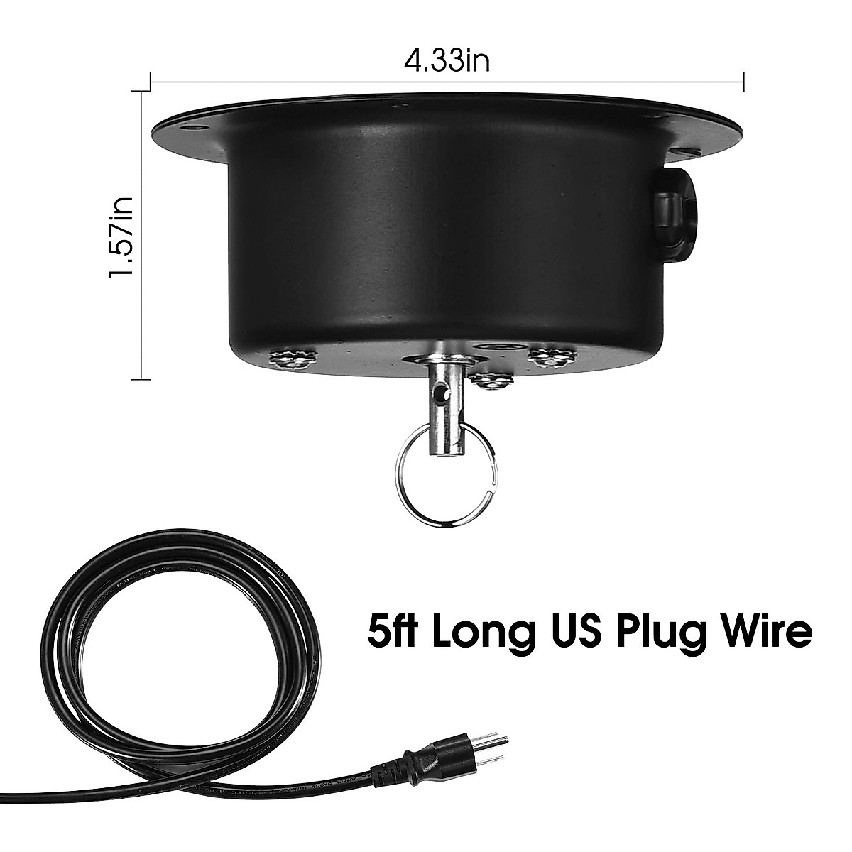 3 RPM Mirror Ball Motor NuLink Heavy Duty Disco Ball Motor Rotator Supports 4 6 8 12 16” Balls for Indoor Night Club, DJ, Party Decor