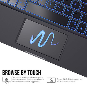 CHESONA iPad Air 5th Generation Case with Keyboard, (10.9-inch 2022) Touchpad 7 Color Backlit, 360° Rotatable, Slim Cover with Pencil Holder, Keyboard Case for iPad Air 5th/4th Gen, iPad Pro 11, Black