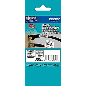 Brother Industrial Handheld Labeling Tool w/Auto Cutter & Computer Connectivity & Genuine P-Touch TZE-FX251 Tape, 1" (0.94")