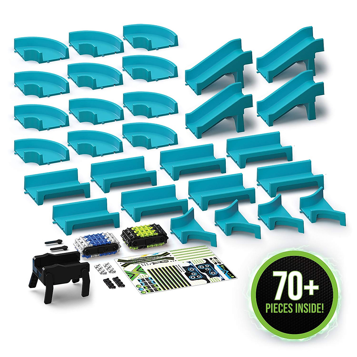 WowWee Power Treads - All-Surface Toy Vehicles - Extreme Takeover Pack - 70+ Pieces Deluxe Set (Amazon Exclusive) - FFP Packaging