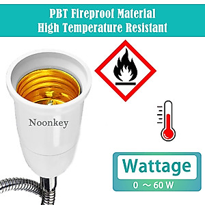 Noonkey 2K Home Security Camera & 7.5 Inch Socket Extender