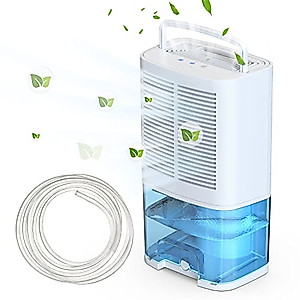 68oz 7900 Cubic Feet（810 Sq.ft）Dehumidifiers for Home Bathroom Room Basements,Quiet Dehumidifier With Drain Hose & Auto Shut Off, Portable Small Dehumidifiers for Bedroom Closet RV