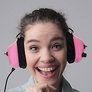 Race Day Electronics Noise-Reducing Race Scanner Headphones - Pink - RDE-058-PINK