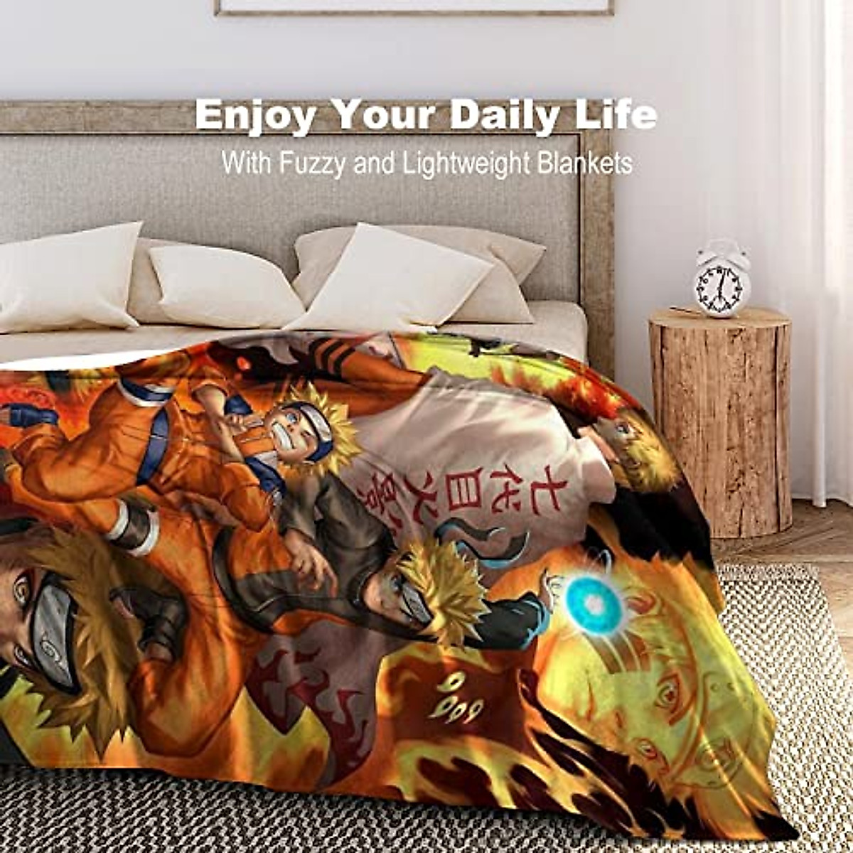 Anime Blanket Super Soft Flannel Throw Blankets for Adults Kids Traveling Camping Sofa Decor Gifts 50"X40"