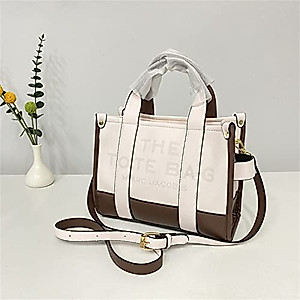 Large Capacity Tote Bag Women's Bag Color Blocking Tote Bag Handheld One Shoulder Messenger Letter Bag 1pc