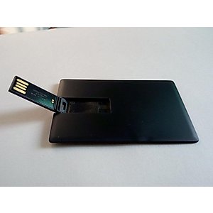 Credit Card USB Flash Drive Blank DIY Memory Stick Wholesale Bulk Pack 5 (4GB, Black)