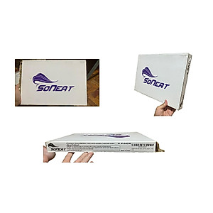 SoNeat Half-Fold Toilet Seat Cover and ABS Plastic Dispenser Set - 400 CT XL Flushable Disposable Toilet Seat Cover Pack for Commercial, and Travel Accessories, 2 Pack, Regular