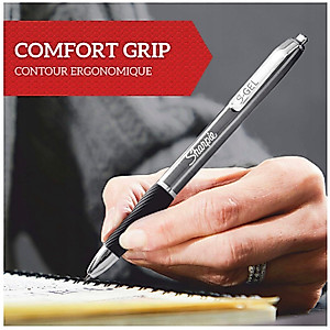 Sharpie S-Gel | Metal Gel Pens | Medium Point (0.7mm) | Steel Grey & Rose Gold | Blue Ink | 2 Pens & 2 Gel Pen Refills