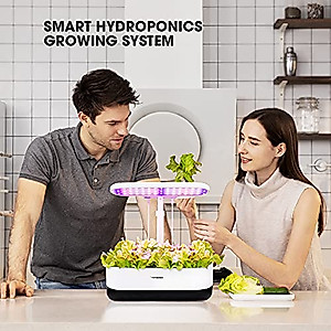 VIVOSUN Hydroponics Growing System, 10 Pods Smart Indoor Herb Garden Kit with Grow Light, 18.5" Height Adjustable Indoor Hydroponic Garden for Fruits, Flower & Vegetables