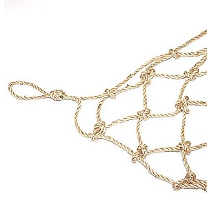 Besimple Parrot Bird Rope Hammock Swing Thick Chew Climbing Net Hemp Rope Ladder Toy Play Gym Hanging Swing Net(24''X20'')