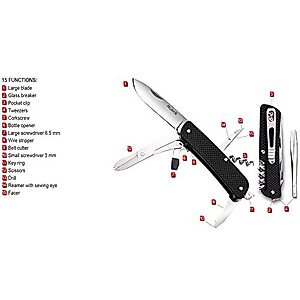 RUIKE Multifunctional Knive, Black, G10 (M31-B)