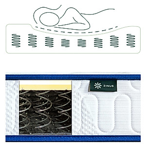 ZINUS 6 Inch Essential Innerspring Mattress / Medium Firm Feel / CertiPUR-US Certified / Mattress-in-a-Box, Twin, Blue Tight Top