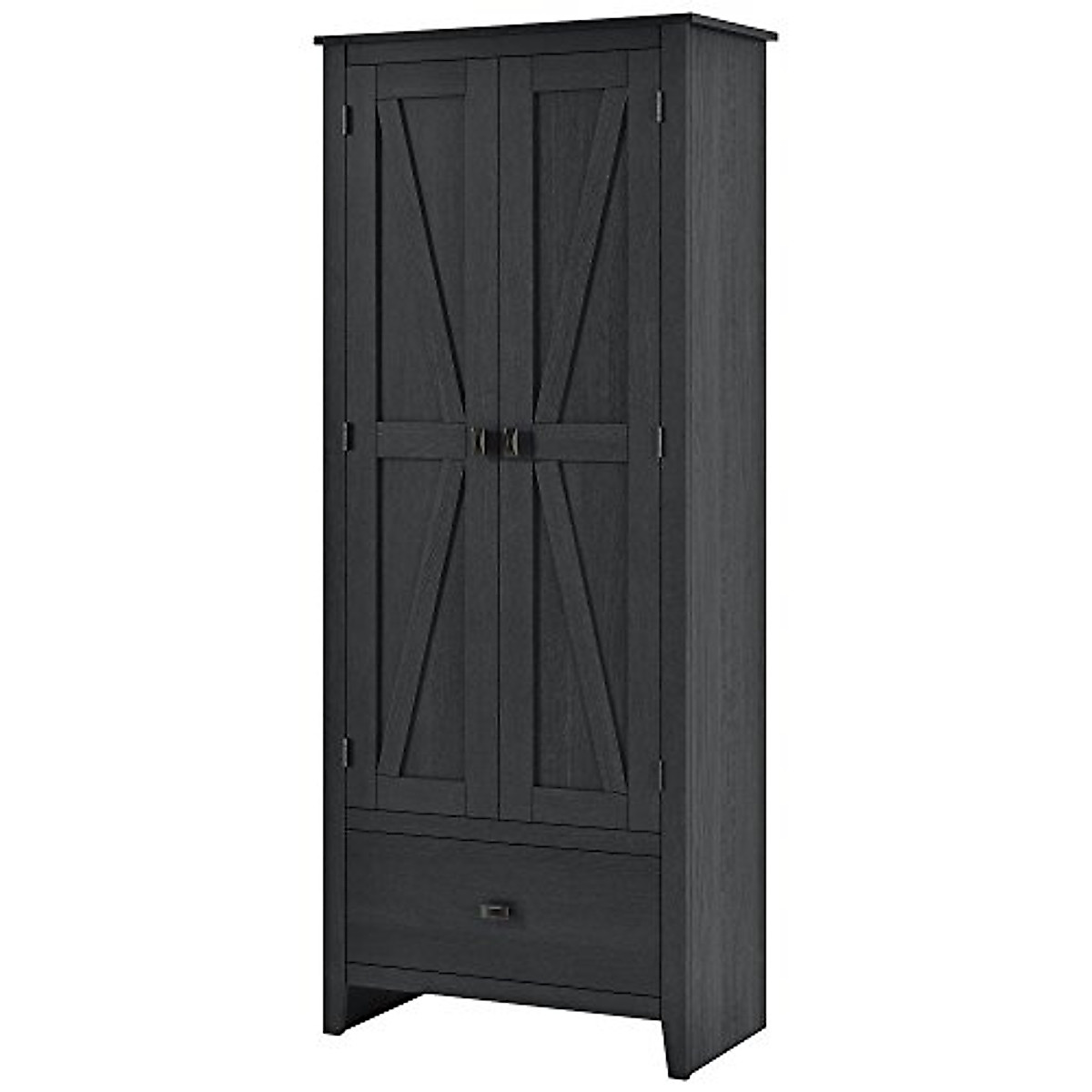 Ameriwood HOME SystemBuild Farmington 30 inch Wide Storage Cabinet, Black Oak