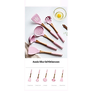 Classic 1/6 PCS Cooking Tools Set Premium Silicone Kitchen Cooking Utensils Set with Storage Box Tongs Spatula Soup Spoon