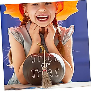 12pcs Childrens Children’s Witch Hat and Broom Broom Witch Broom Halloween Ornaments Halloween Hanging Embellishment Brooms Broom for Witches Hanging Wooden ORFOFE