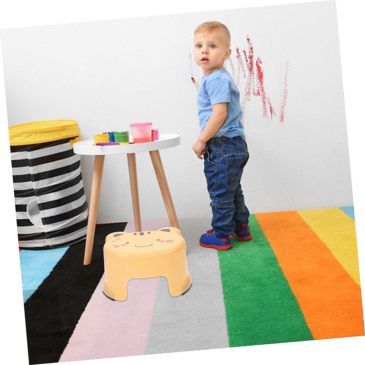 Cartoon Plastic Stool Portable Stool Chair Stool ' Step Stools Foot Stools Small Bathroom Step Sitting Stool Small Step Stool Stools for Bathroom Small Stool