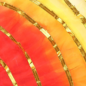 LELAMP 19 Styles Colorful Folding Flexible Dyed Silk Fan Folding Fan Hand Held Chinese Style Handmade Yangko Dance Performance Props