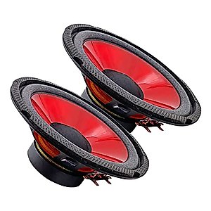5Core 6" inch Subwoofer Replacement Pair DJ Speaker Car Subs Audio 900W PMPO PP Cone Red, 4 Ohm, 8oz Magnet WF 672 PP 2PCS