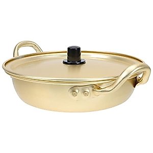 GANAZONO Food Containers Ramen Cooker Korean Noodle Pot Ramen Cooking Pot Hot Pot Cooker Ramen Noodle Pot with Lid Kitchen Cookware for Home 24cm Ramen Cooker Non Stick Frying Pan Set