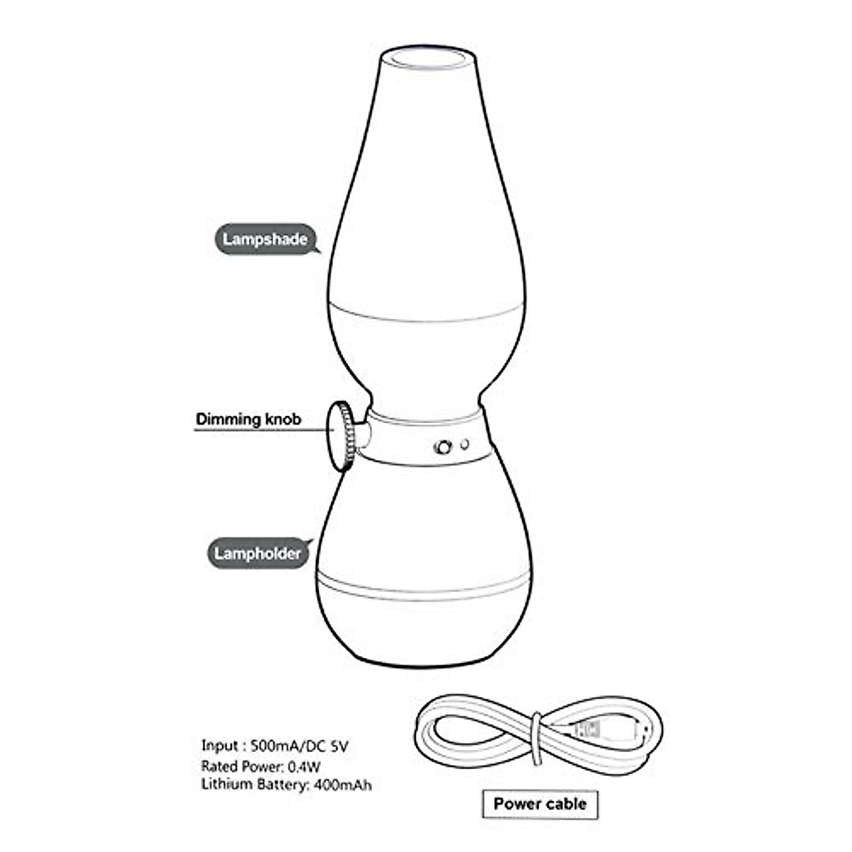 GAOZ Outdoor Lights Retro Style Led Kerosene Lamp Blowing Control Lamp Desk Lamp Dimmable USB Rechargeable Night Light Home Decoration for Home,Garden,Yard,Decorations