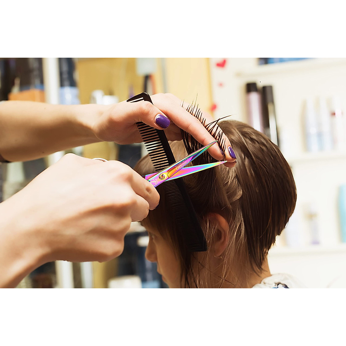 Tycon Hair Cutting Scissors Professional 6" – Japanese Stainless Steel, 2.7" Razor Edge Blade Barber Scissors – Ergonomic design - Precision Hair Scissors for Smooth Cutting - Salon & Personal Use