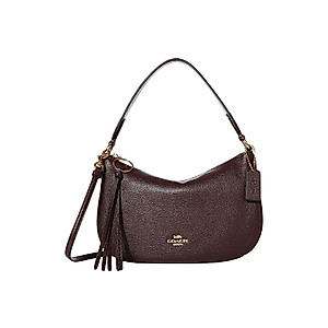 COACH Polished Pebble Leather Sutton Crossbody Oxblood/Gold One Size