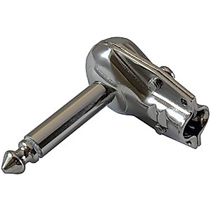 GLS Audio 1/4" Right Angle Plugs TS Mono Flat Low Profile Pancake Style for Speaker Cables, Patch Cables, Snakes - Male 1/4 Inch Phono 6.3mm Phone Plug Bulk - 10 Pack