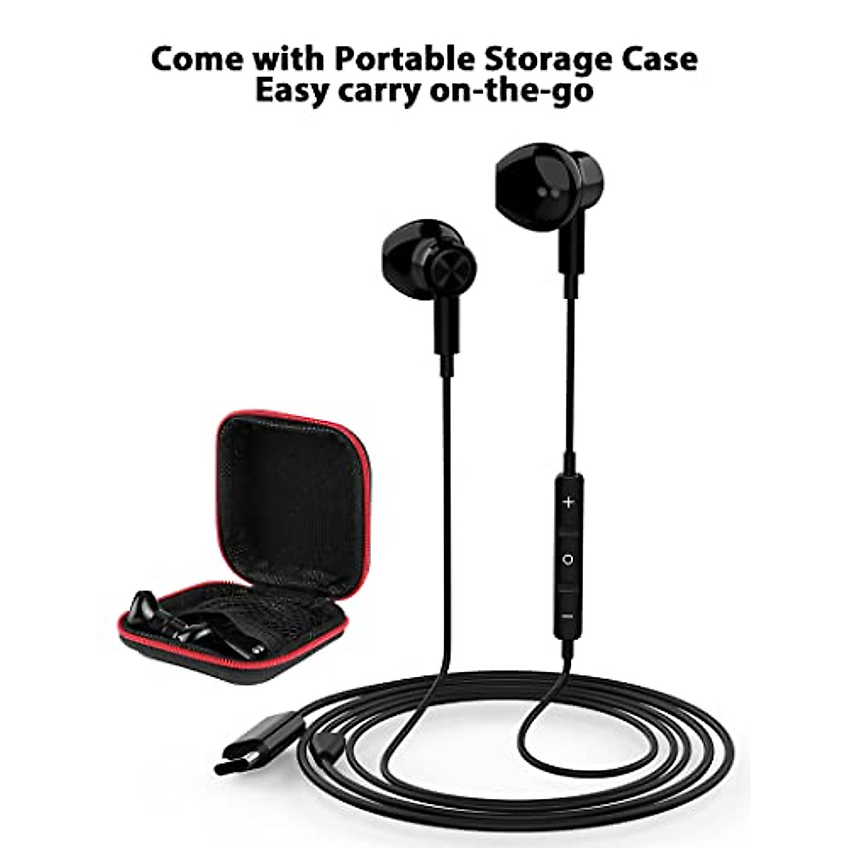 APETOO USB C Headphones for Samsung S22 S23 Ultra S21 S20 FE A53 Note 10 Plus,Magnetic USB Type C Earphones Wired Earbuds with Mic HiFi Stereo Noise Canceling for iPad Pro Pixel 7 6 Pro 6a 5 OnePlus 9