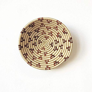 Small African Basket: Cyarwa/Rwanda Basket/Woven Bowl/Sisal & Sweetgrass Basket/Tan, Brick, Rust