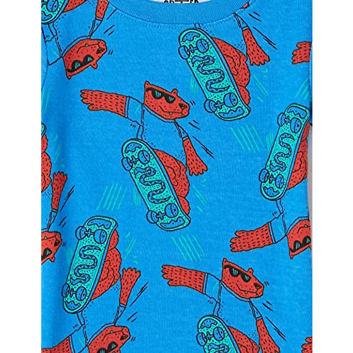 Amazon Essentials Boys' Snug-fit Cotton Pajamas Sleepwear Sets (Previously Spotted Zebra), Pack of 3, Bear Print, 8