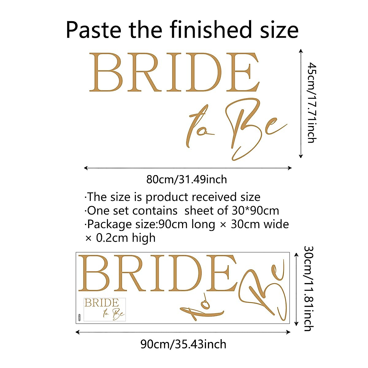 Bride to Be Decal - Bridal Shower Backdrop Sticker,Miss to Mrs Sticker for Balloon Arch,Bride to Be Bridal Shower Party Decorations,Engagement Party (Bride to Be Decal)