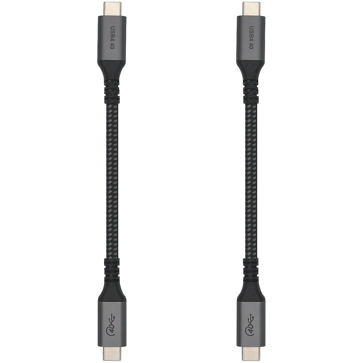 Vebner 6-Inch Extra Short USB4 Cable - 40Gbps Supports 100W (20V, 5A) Charging - Compatible with Thunderbolt 3 and USB-C (2-Pack)