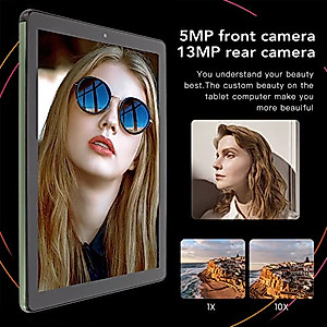 Tablet 10.1 Inch,8 Core CPU Processor Android Tablet 6GB 128GB 1960x1080 IPS HD Display, Front 5MP Rear 13MP WiFi Bluetooth Tablet Gaming Tablet (US Plug)