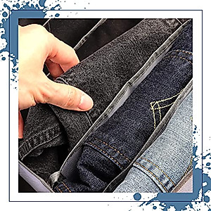 Ma Investments Wardrobe Clothes Organizer with 7 Grids | 2 Pack Washable Mesh Drawer Organizers for Clothing Neat and Tidy Folded Jeans, Leggings, Shirts More, Black