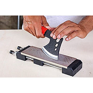 Schaaf Tools (2-Sided) Diamond Sharpening Stone Set, Fine/Coarse Grit | 8 Inch, 400/1000# Diamond Sharpening Plate | Adjustable Diamond Sharpening Stone Set, Spray Bottle, eBook Included