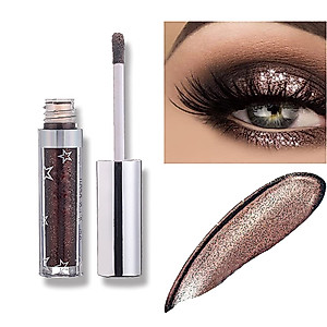 Hotiary Glitter Liquid Eyeshadow Metallic Pigments Shimmer Makeup Metals Gloss for Eyes Eyeliners Sparkling Eye Shadow Shiny Pen Eyeliner Kit Long Lasting Waterproof (12 Colors Set)