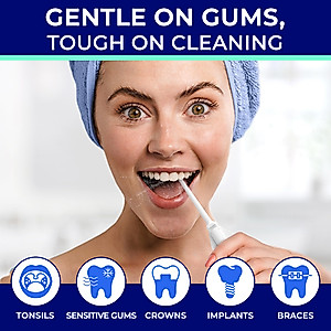 ORAVIX Dental Water Flosser, Tonsil Stone Remover, Gentle Oral Irrigator for Sensitive Teeth and Gums, Kids Manual Water Flosser, No Electricity or Batteries