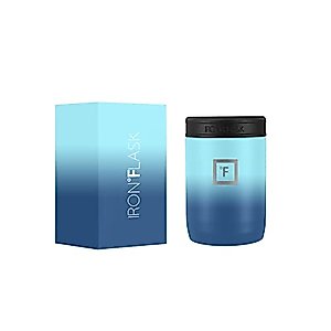 IRON °FLASK Standard Can Cooler 12oz for Beer, Soda, Sparkling Water, Drinks, Insulated Stainless Steel Holder for Regular Cans - Waves