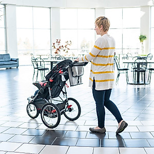 Stroller Organizer by Modfamily -Neoprene Bag with Zipper Storage Space and Two Cup Holders- Fits Umbrella and Single Strollers