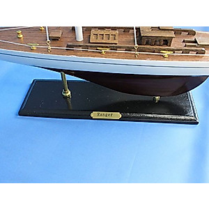 Hampton Nautical Wooden Ranger Model Sailing Yacht, 35"