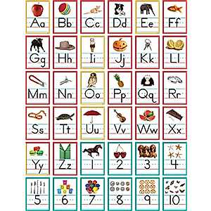 Edupress Alphabet and Numbers Accents, Pack of 36 Multicolored 6" x 8"