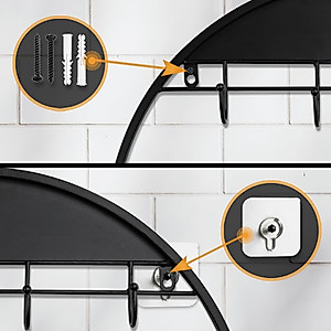 AJART Coffee Mug Rack (22.8"/13 Hooks) Large Organizers and Storage Coffee Mug Holder Wall Mounted