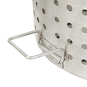 Bayou Classic B100 100-qt Reinforced Aluminum Basket w/ Helper Handle Handcrafted by artisans in El Salvador Perfect Addition to Bayou Classic 100-qt Bayou Boilers