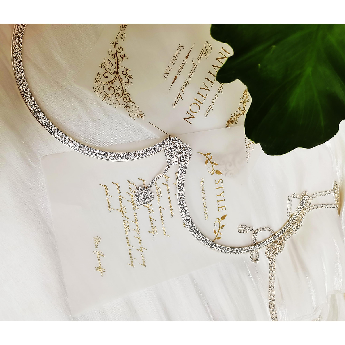 Nieeweiy Rhinestone Chest Bracket Chain Trendy Crystal Heart Pendant Chest Bracket Bra Chain Sexy Bikini Bra Body Chain Jewelry for Women