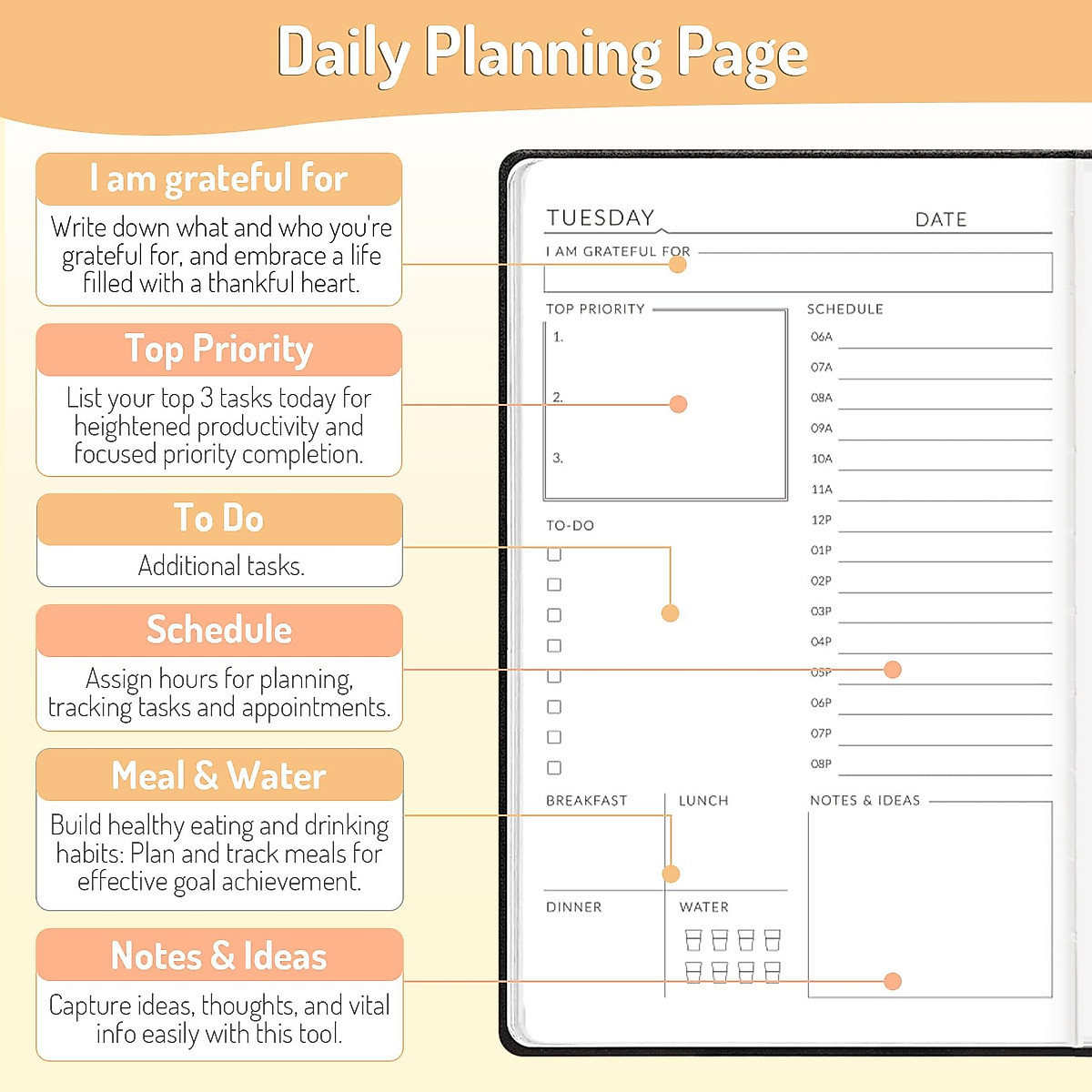 Forvencer 2024 Planner, Daily, Weekly & Monthly Planner 2024-2025 Academic Year, Durable Hardcover Weekly Planner for Work, School, Home, Start Anytime, A5(5.8'' x 8.3''), Dark Green