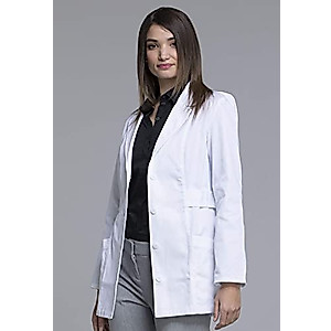 Cherokee 30" Twill Lab Coat, Consultation Coat, White Lab Coats for Women 2316, M, White
