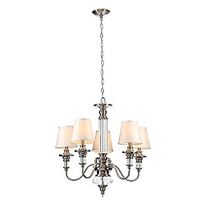 Hampton Bay Gala 5-Light Polished Nickel Chandelier Polished Nickel