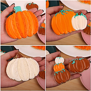Pumpkin Cookie Cutter Set - 6 Piece Different Pumpkin Shapes Stainless Steel Biscuit Cutters Mold for Halloween and Fall Thanksgiving Day decoration